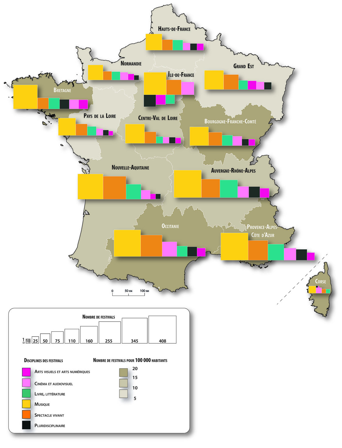 La France des festivals en carte